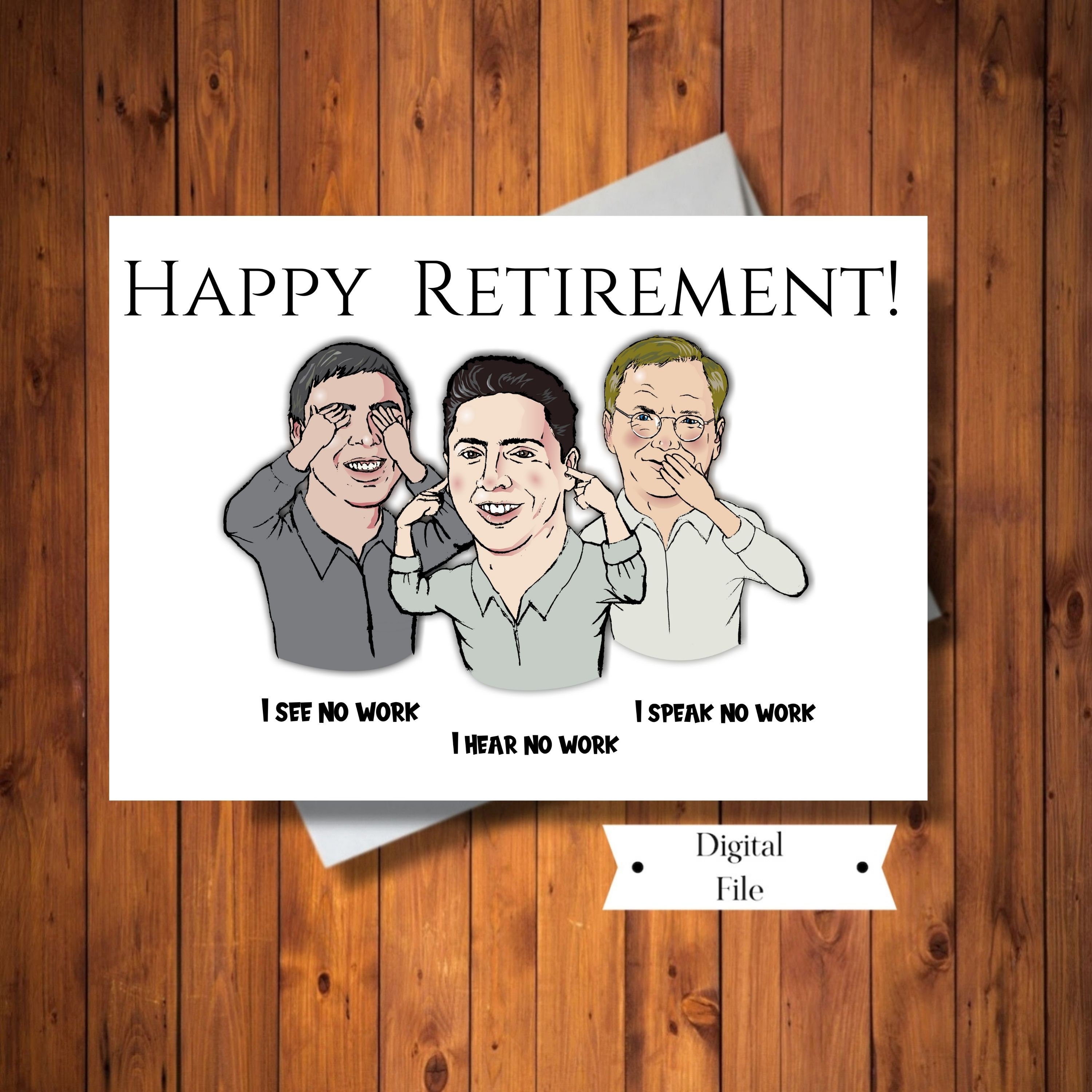 Funny Retirement Card, Funny Retirement Card for Man, Congratulations ...