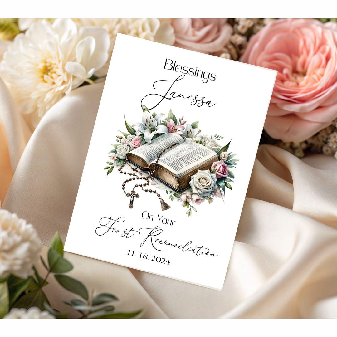 Personalized First Reconciliation Card, Congratulations on Your First ...