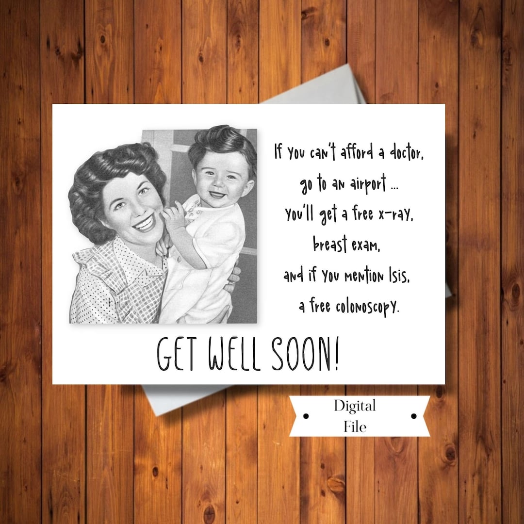Funny Get Well Card, Free Health Care Card, Funny Free Xray Card, Get ...