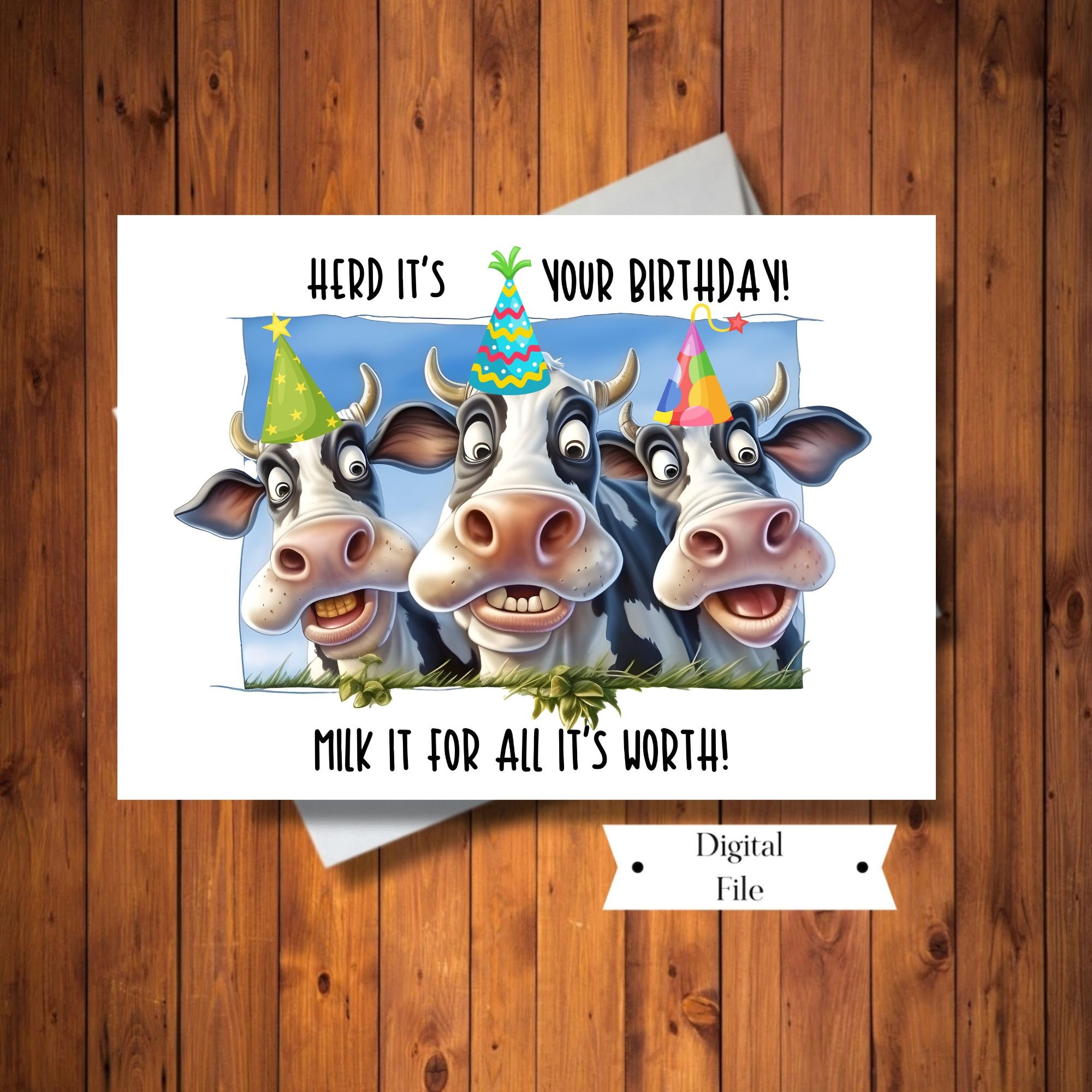 Funny Cow Birthday Card, Milk It for All It's Worth Card, Any Age or ...
