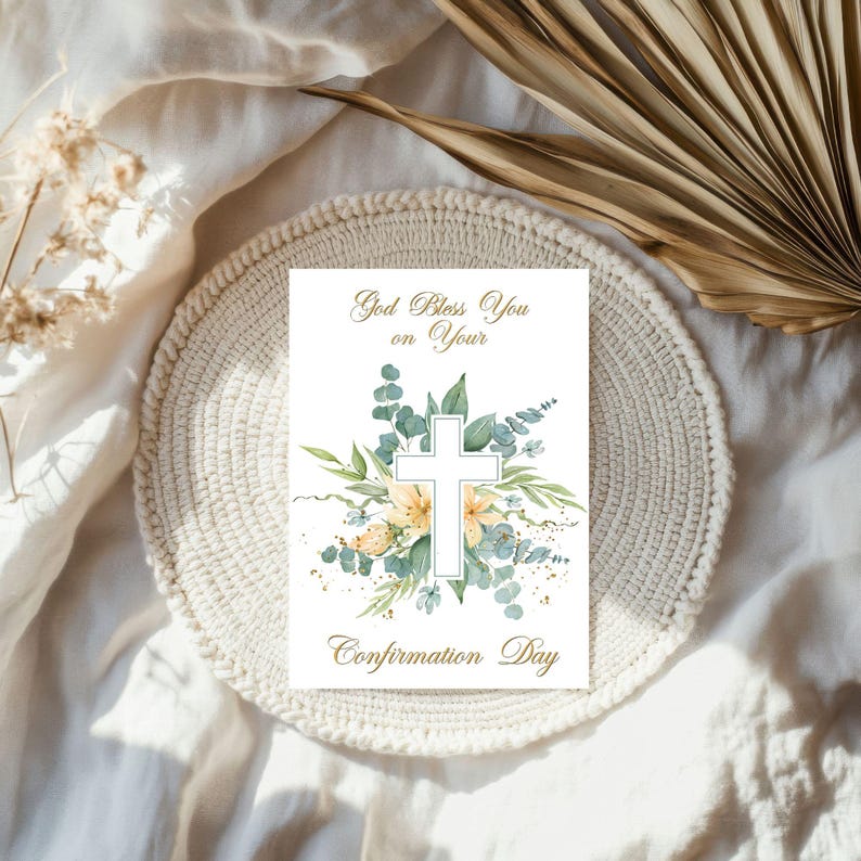 Holy Confirmation Card, Congratulations Card, Male or Female ...