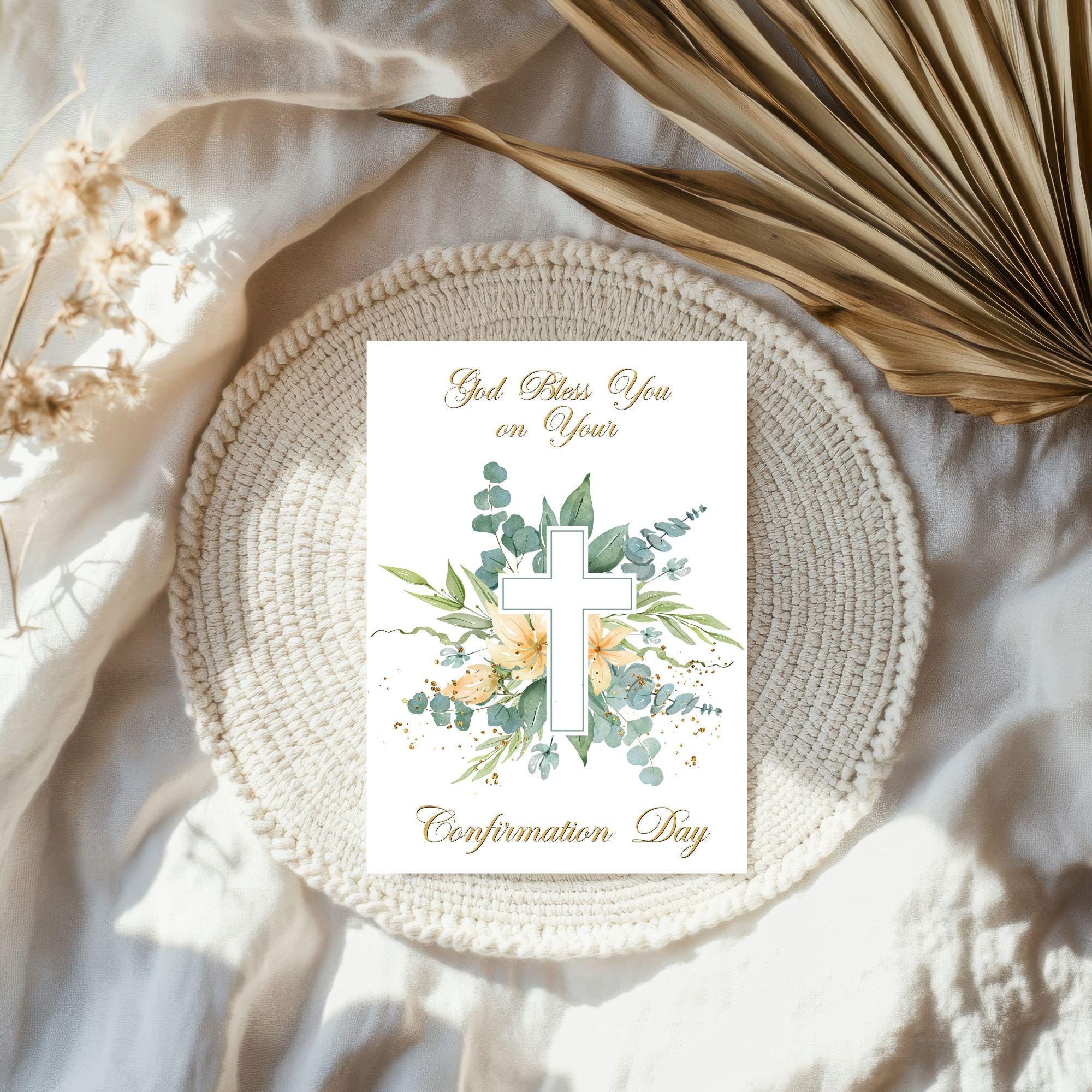 Holy Confirmation Card, Congratulations Card, Male or Female ...