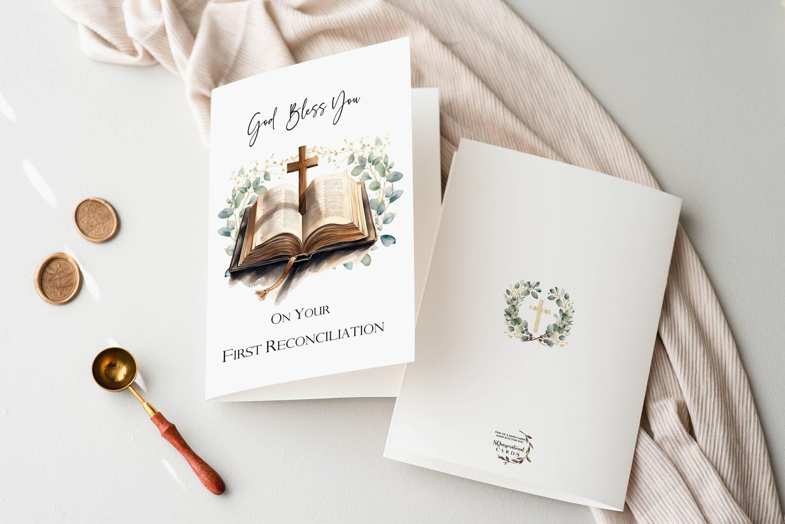 First Reconciliation Printable Card, Christian Reconciliation Card ...