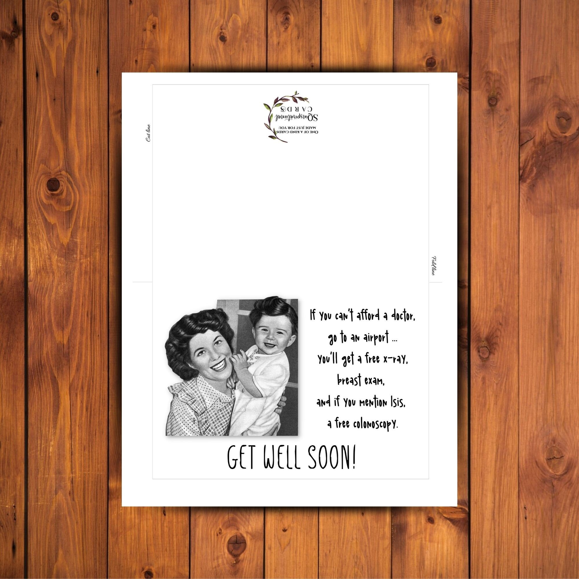 Funny Get Well Card, Free Health Care Card, Funny Free Xray Card, Get ...