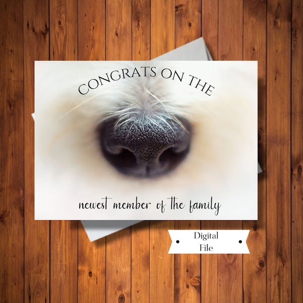 Printable Congratulations New Puppy Card - Etsy