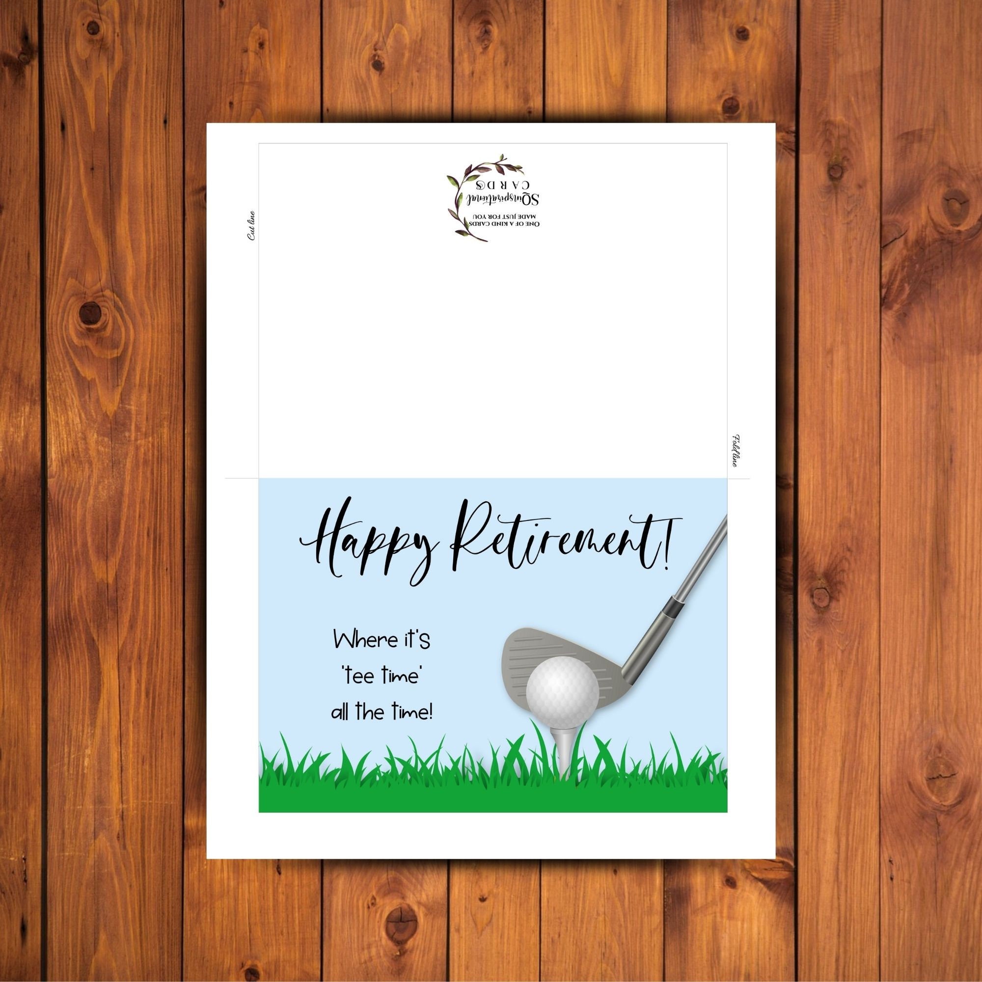 Funny Retirement Card, Funny Retirement Card for Golfer, Tee Time All ...