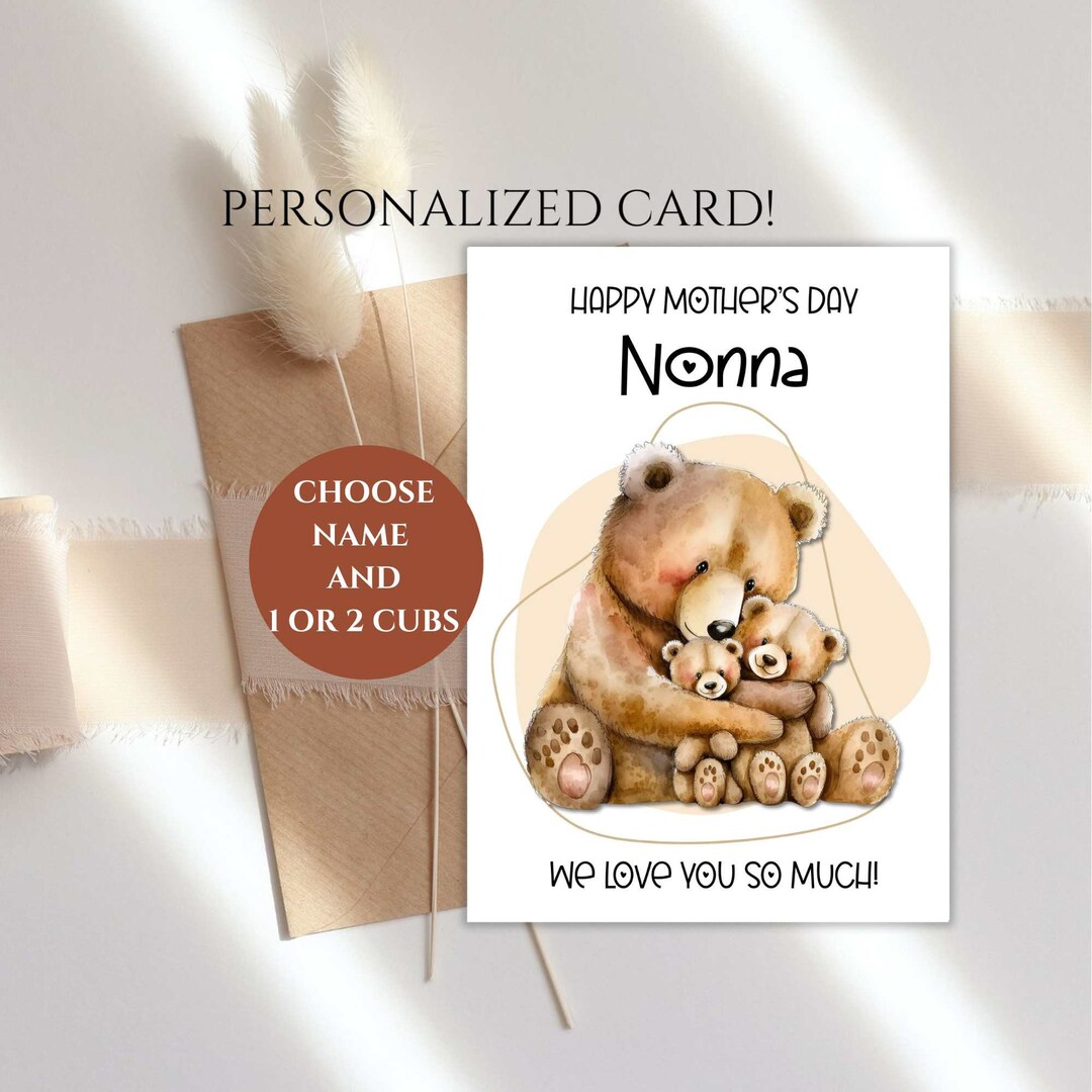 Personalized Mother's Day Card for Nonna, Oma, Mimi Etc., From ...