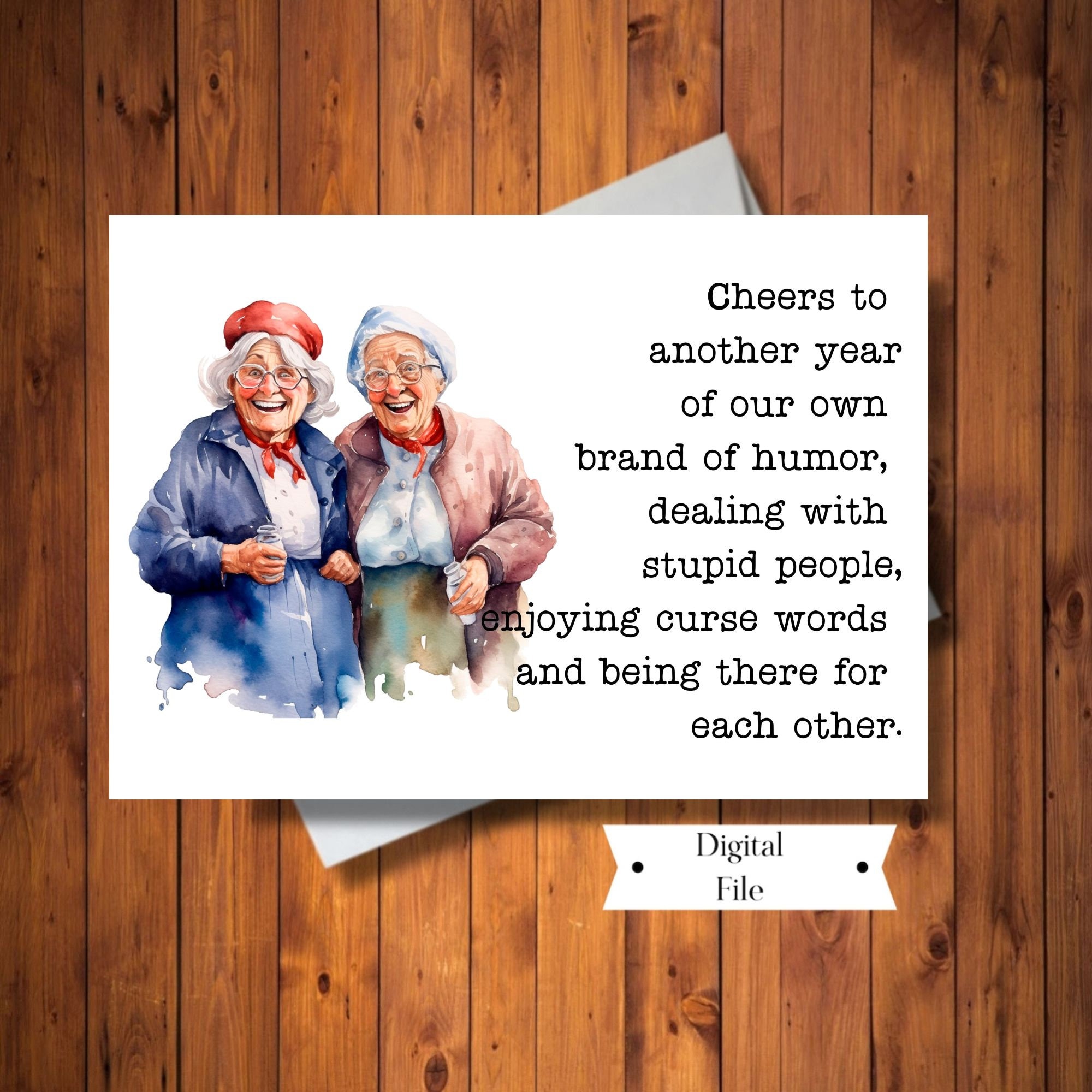 Funny Friendship Birthday Card for Older Woman, Friend Birthday ...