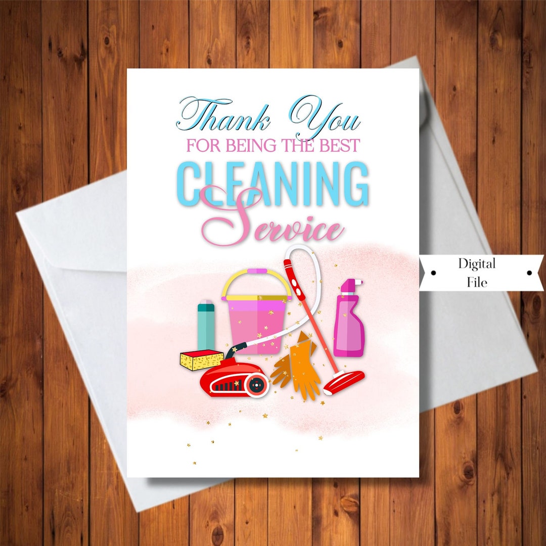 Cleaning Lady Thank You Card, Christmas Card, Cleaning Service Thank ...