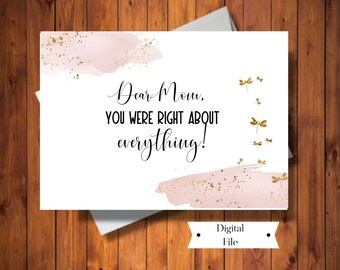 You Were Right Card - Etsy