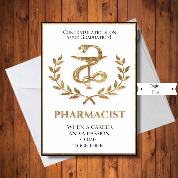 Pharmacist Graduation Card - Etsy