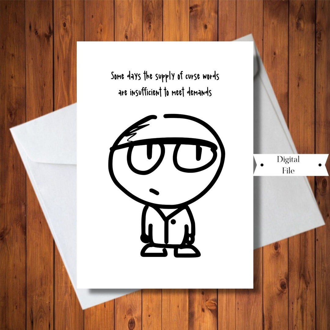 Funny Thinking of You Card, Hang in There Card, Cheer up Card, Bad Day ...