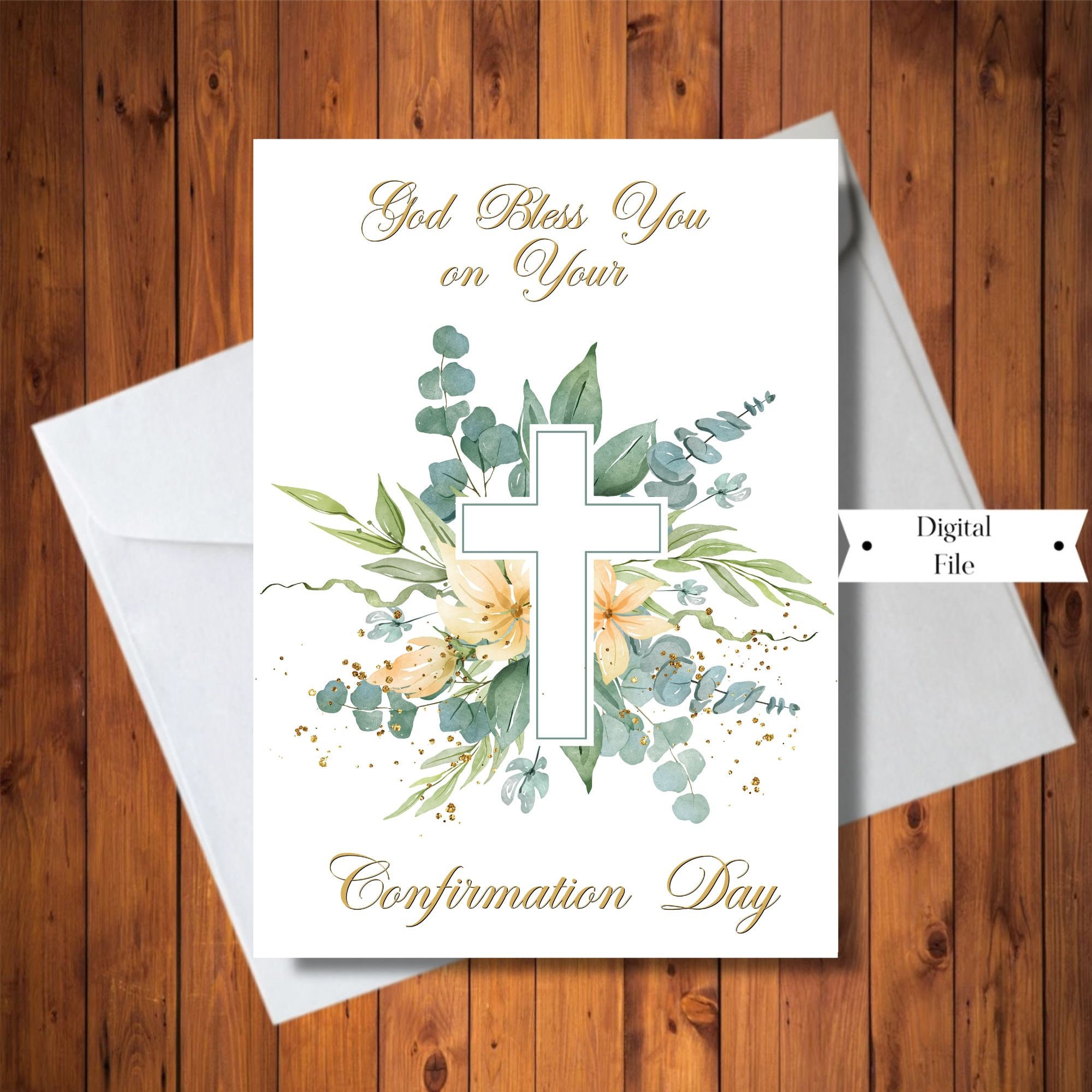 Holy Confirmation Card, Congratulations Card, Male or Female ...
