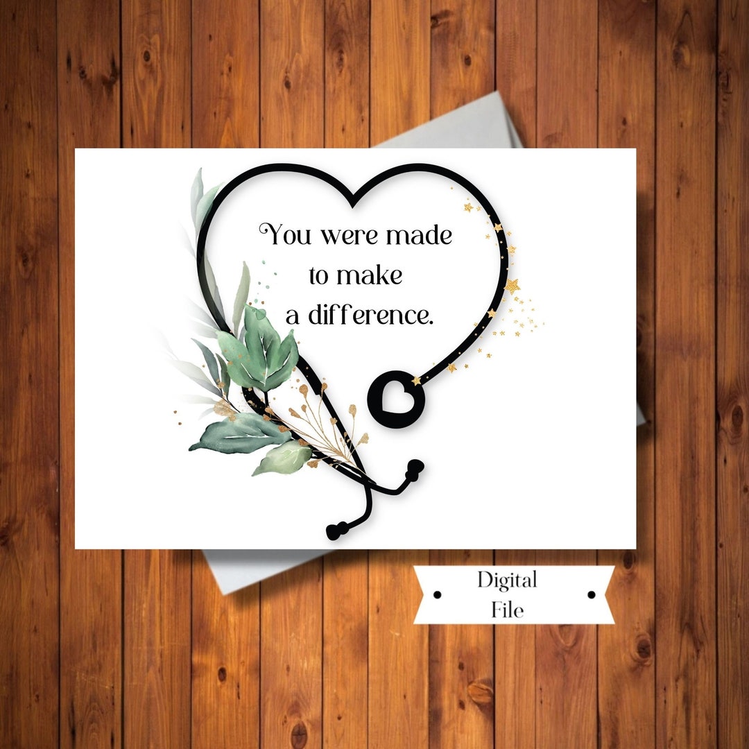 Graduation Card for Medical Person, Card for Doctor, Nurse, Vet, PSW ...