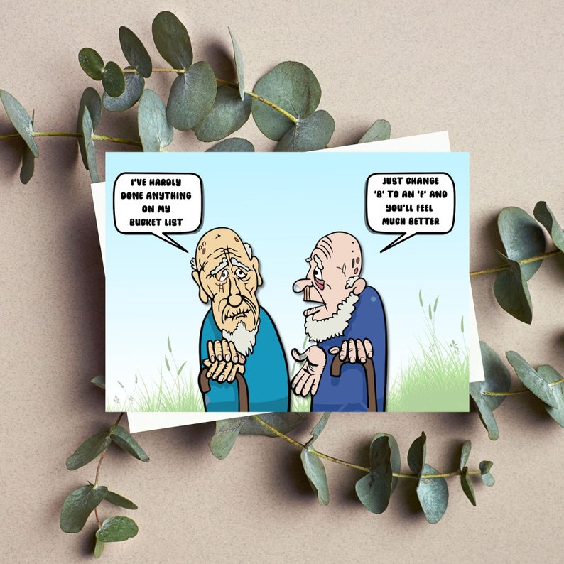 Funny Birthday Card Funny Bucket List Card for Man - Etsy