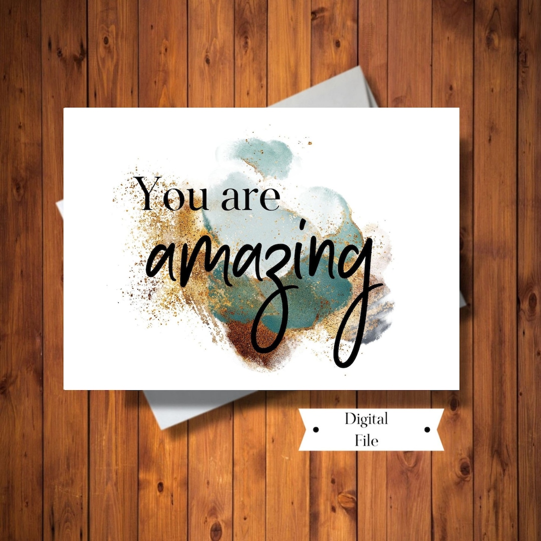 Thank You Card, You Are Amazing Card, I Appreciate You Card ...