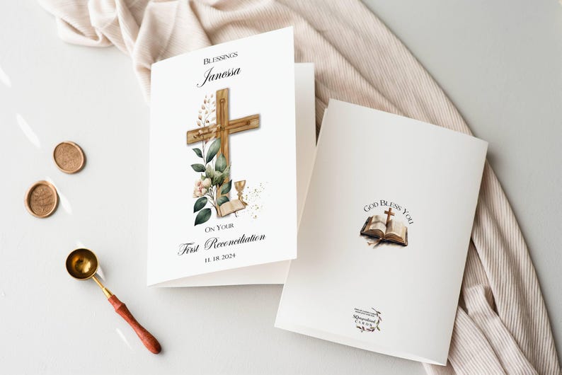 Personalized First Reconciliation Card, Congratulations on Your First ...