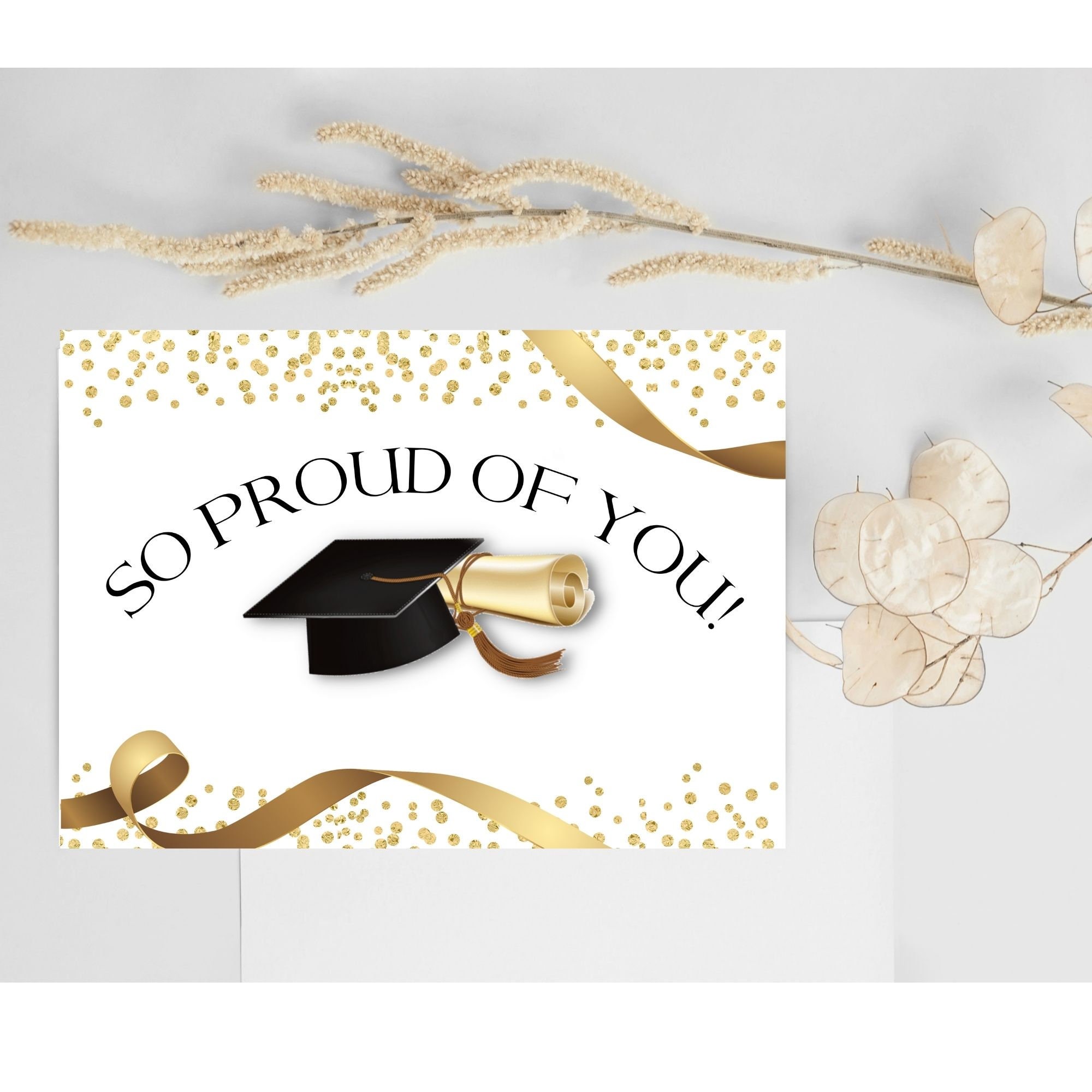 Graduation Card, so Proud of You Graduation Card, Grad Card, Grade 8 ...