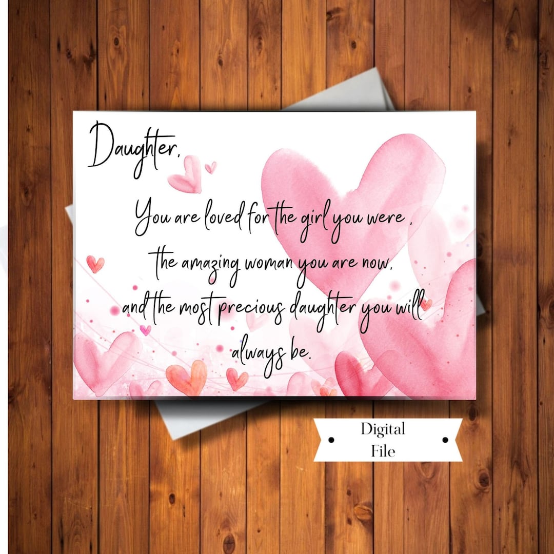 Beautiful Birthday Greeting Card for Daughter, Daughter You Are Loved ...