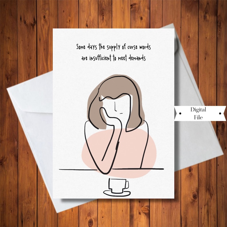 Funny Thinking of You Card, Hang in There Card, Cheer up Card, Bad Day ...