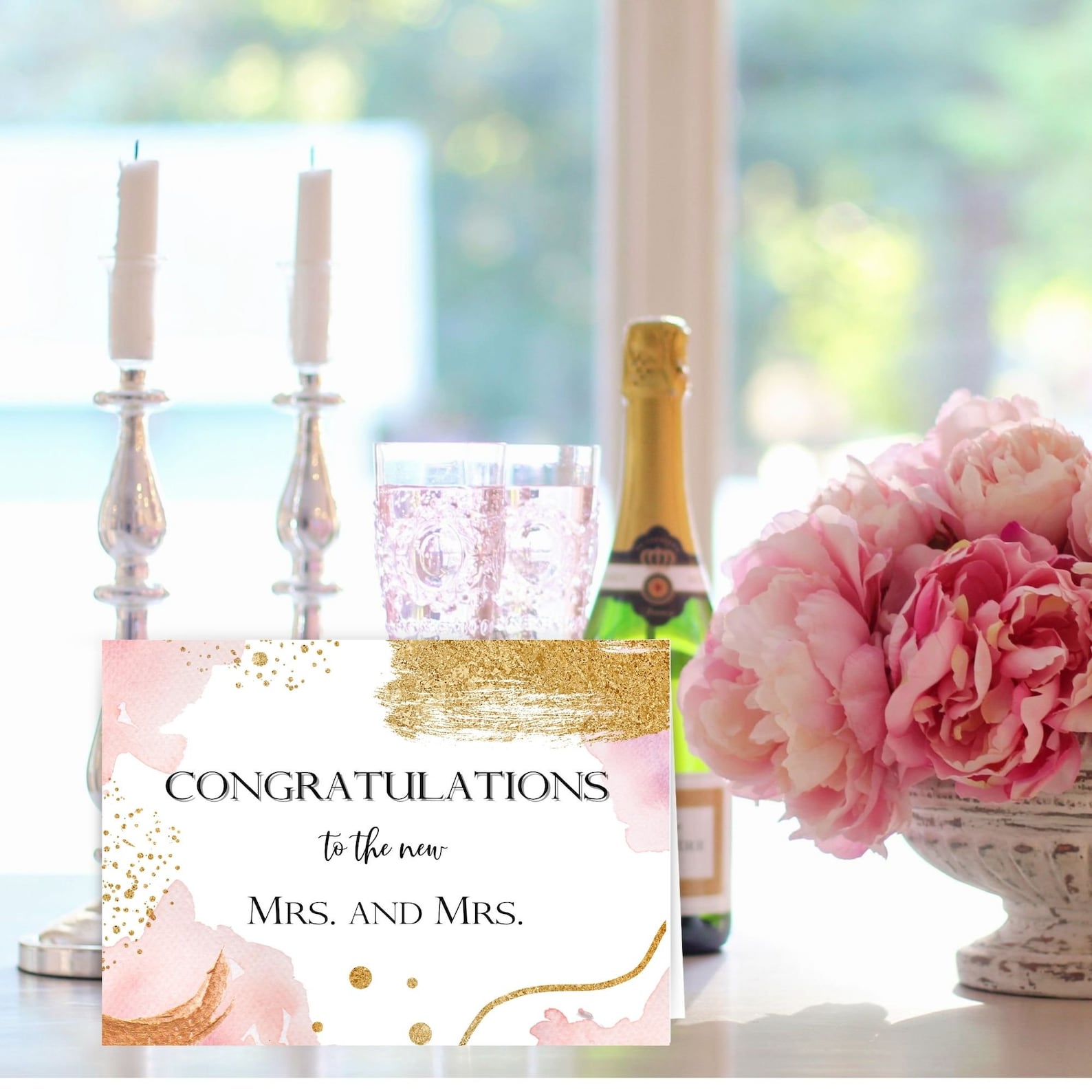 Congratulations to the New Mrs. and Mrs. Greeting Card Same - Etsy