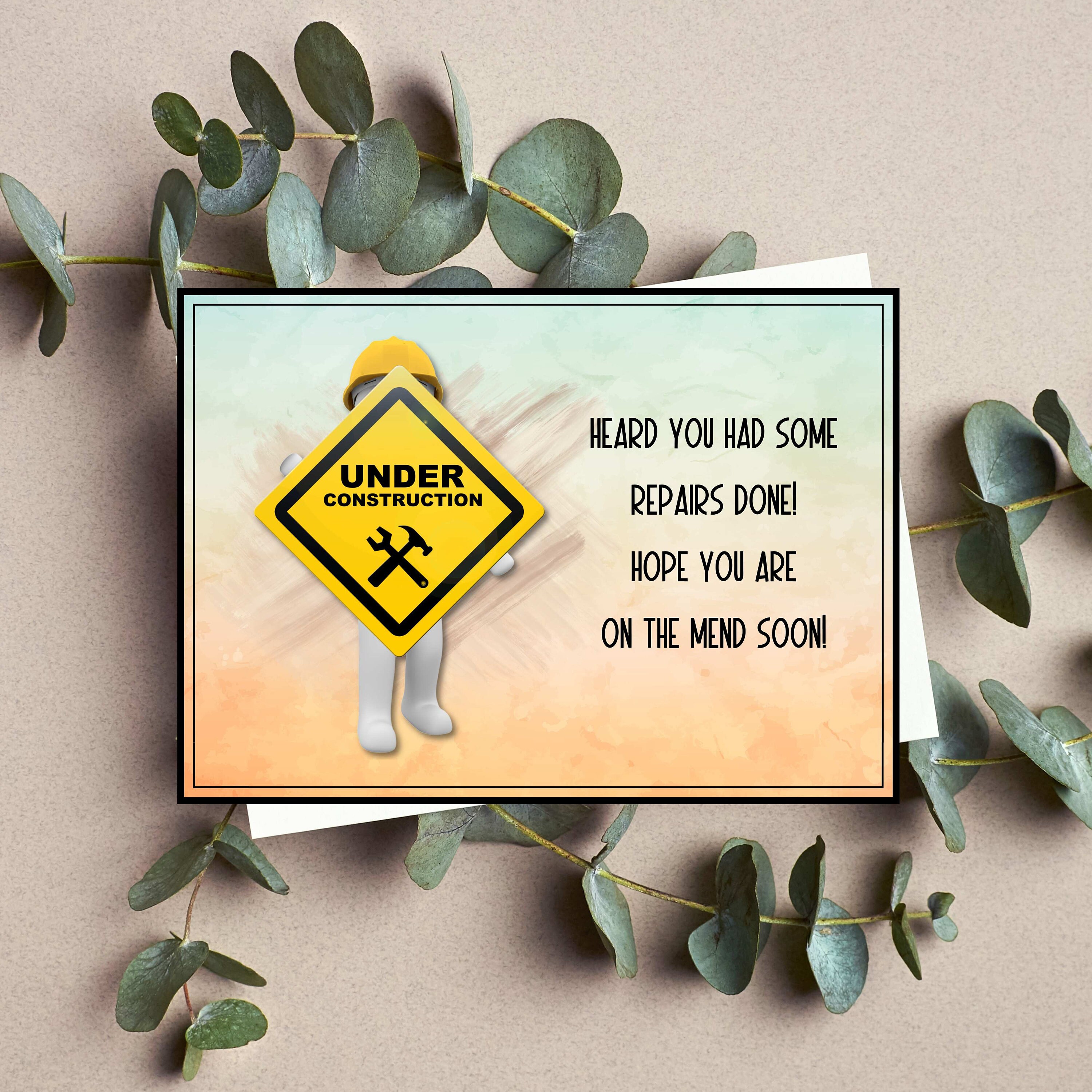 Funny Surgery/operation Card, Heard You Had Some Repairs Done, Get Well ...