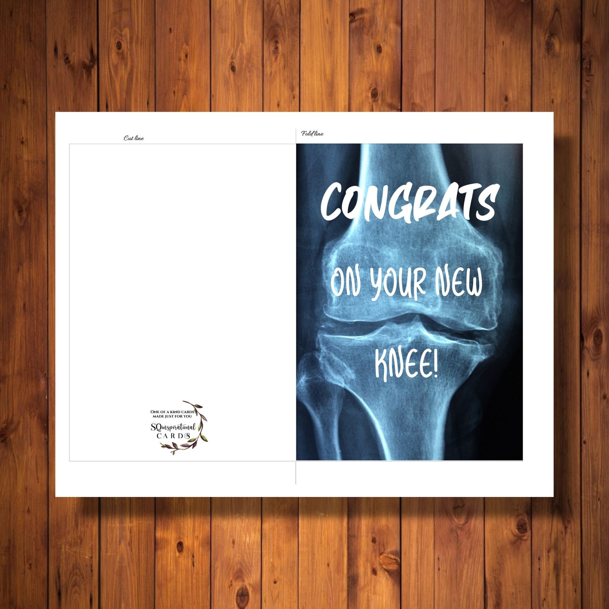 Funny Knee Surgery Card Congratulations on Your New Knee - Etsy