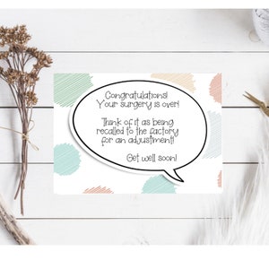 Funny Surgery/operation Card, Hope Your Surgery Went Well, Get Well ...