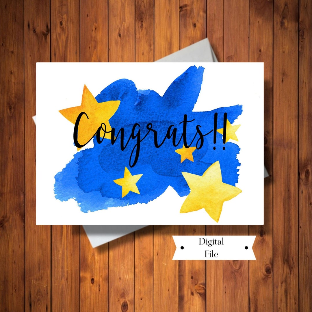 Congratulations Card, Celebration Card, Congrats Card, Promotion Card ...