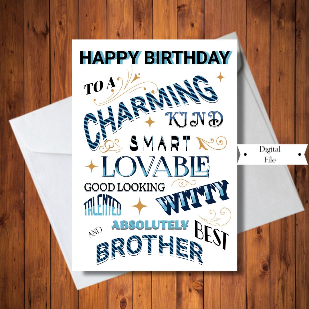 Birthday Card for Brother, for a Special Brother, Any Age Birthday Card ...