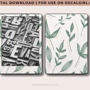 Kindle Decal Skin Case Insert - Etsy