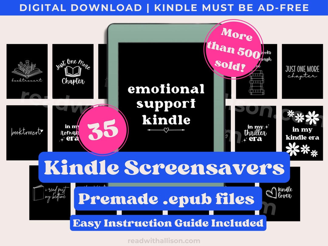 Bookish Kindle Lock Screen Bundle: 35 Reader Screensavers (digital ...