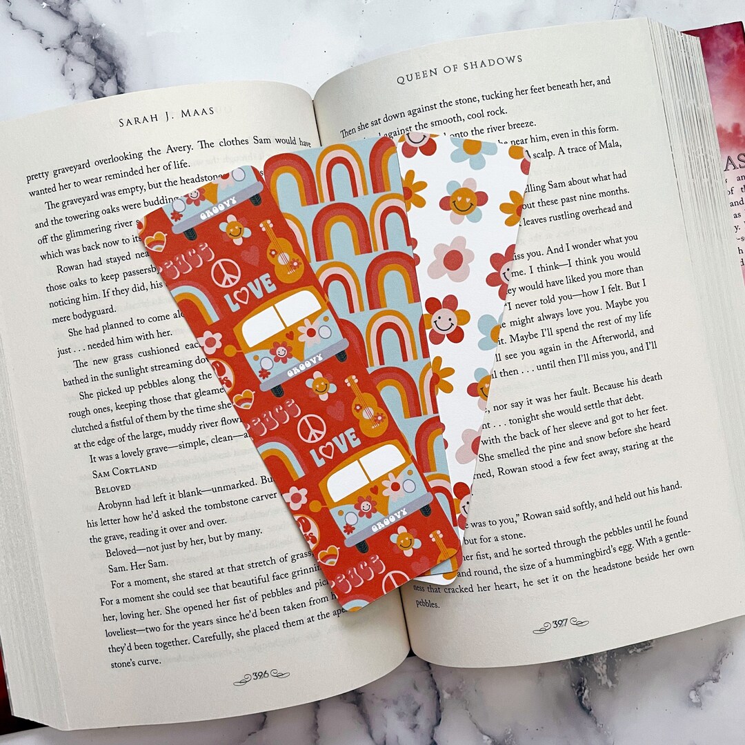 Retro Summer Bookmarks Laminated Bookmarks Book Lover - Etsy