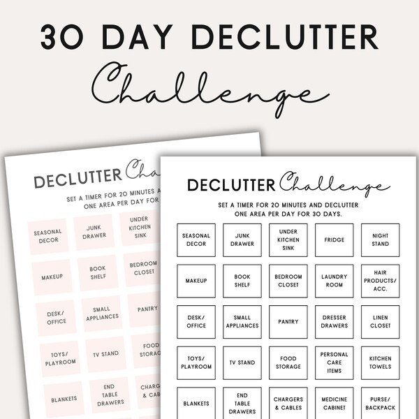 Declutter Printable - Etsy UK