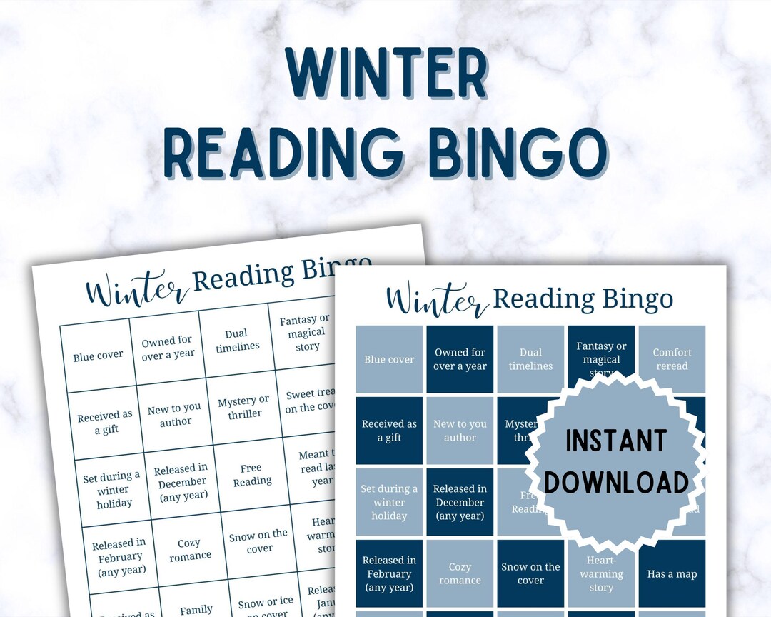 Winter Reading Bingo TBR Game: Booktok TBR Printable (digital Download ...