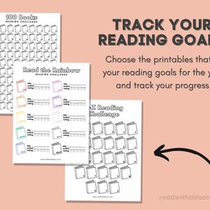 Reading Challenge Printables Bundle: A-Z, Rainbow, Book Tracker ...
