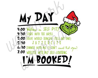 Grinch Schedule Svg | Etsy