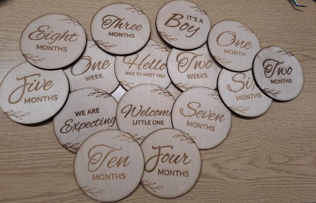 Baby First Milestone, Wooden Baby Milestones, New Baby Gift, Baby ...