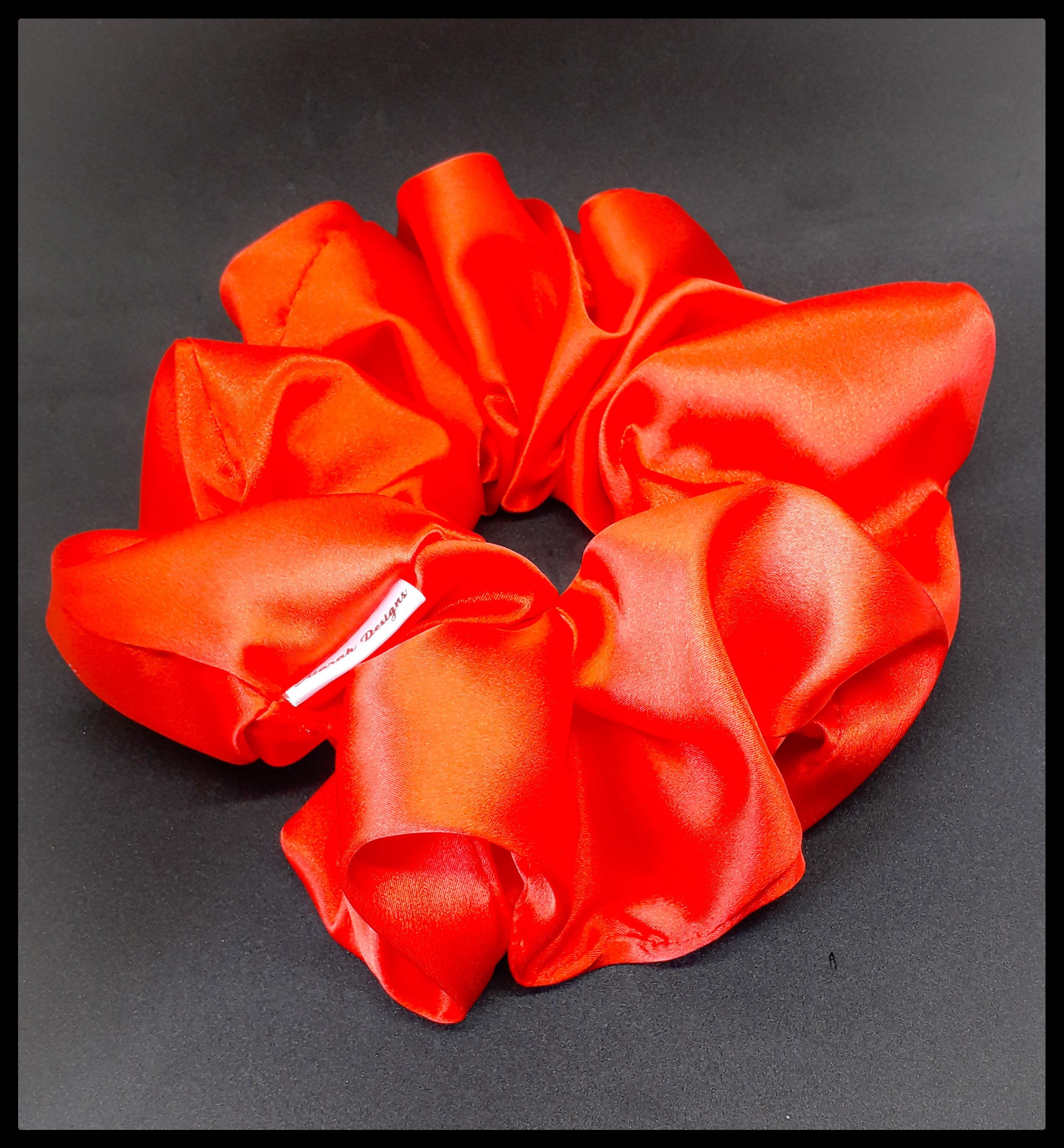 Jumbo Size Scrunchie- the Ella - Dark Red Satin - Etsy