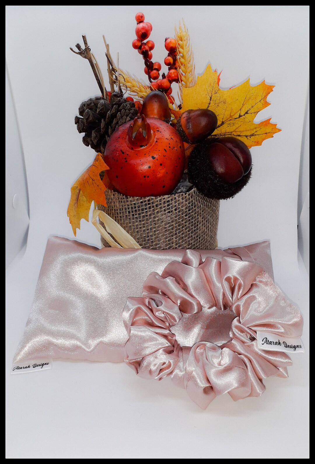 The Ariah - Rose Dust Pink Satin Lavender and Flax Seed Relaxation Eye ...