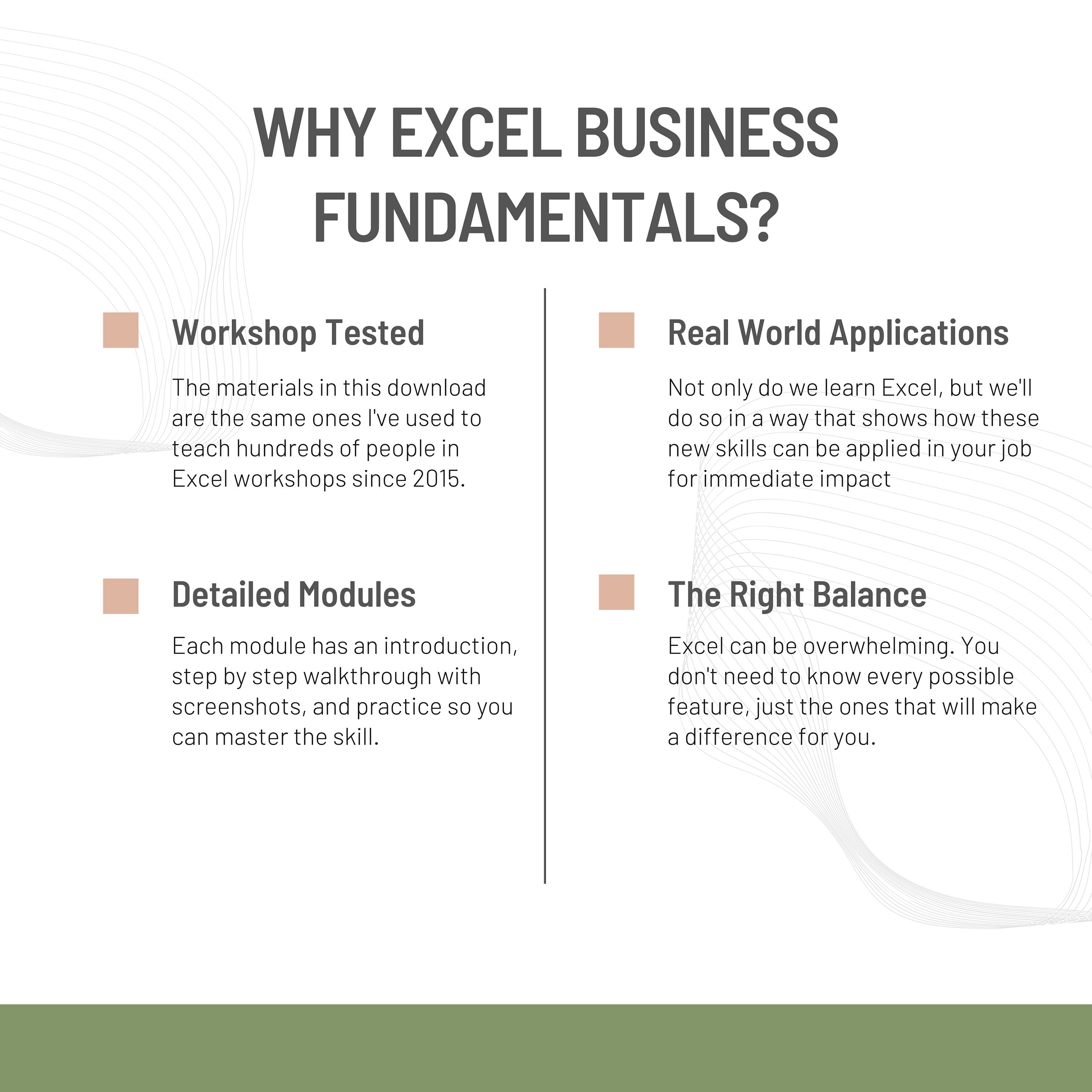 Excel Business Fundamentals: Training Worksheet & Step by Step Tutorial ...