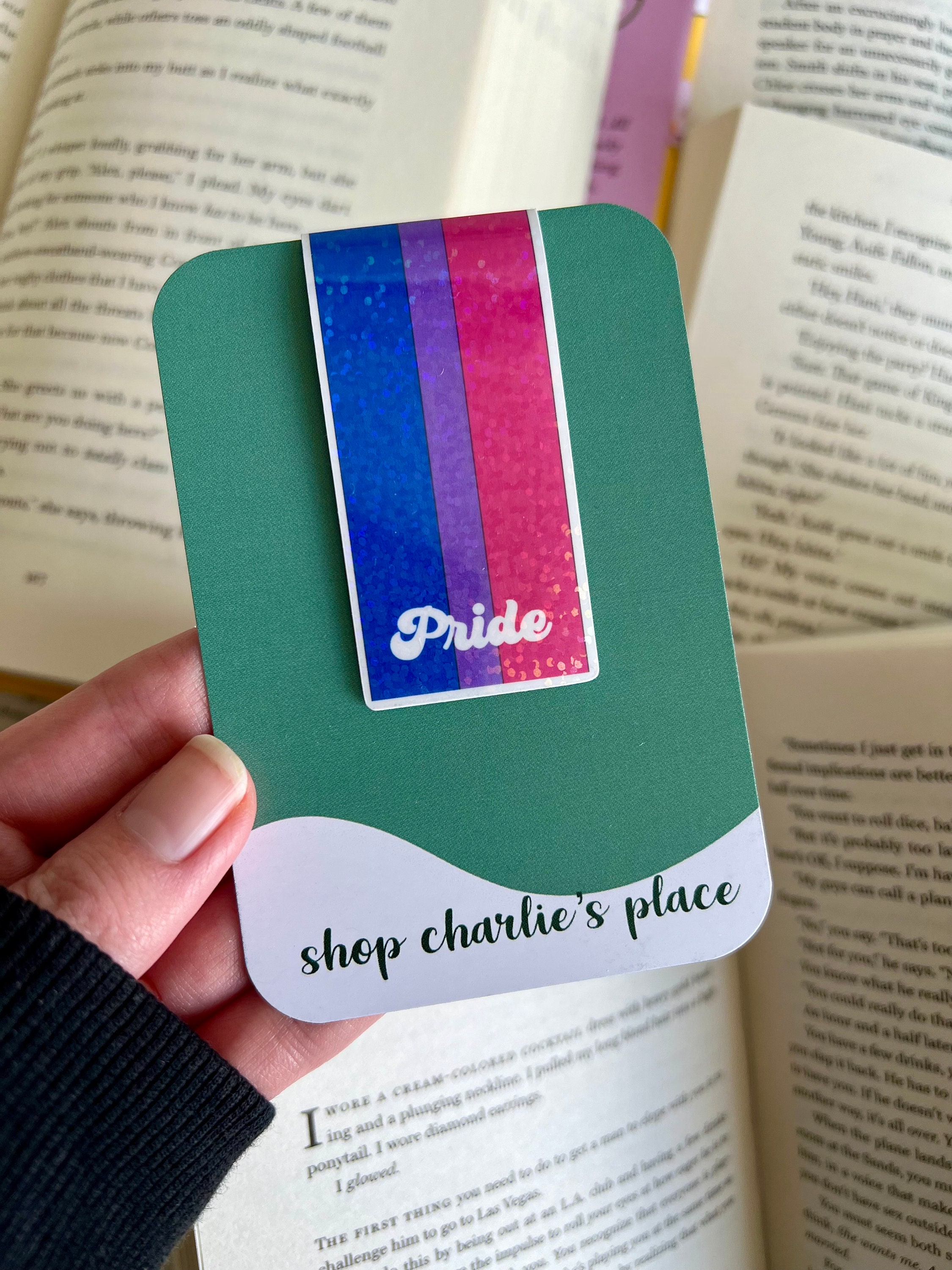 BISEXUAL PRIDE FLAG Holographic and Magnetic Bookmarks Bookish Gifts ...