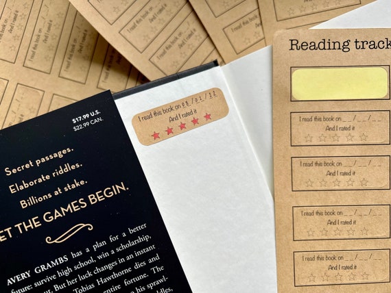 READING TRACKER STICKER Sticker Sheets 12 Stickers per | Etsy