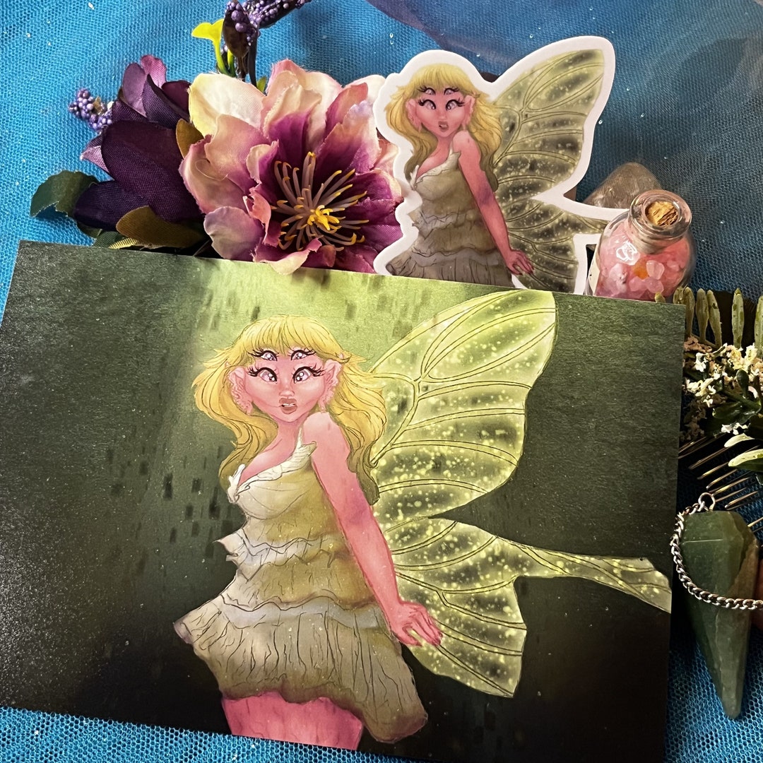 Portals Woodland Nymph Art Print and Sticker Duo - Etsy