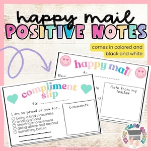 Happy Mail Positive Notes | Parent Communication | Teacher Feedback - Etsy