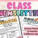 Editable Classroom Newsletter Templates | Weekly Parent Communication ...