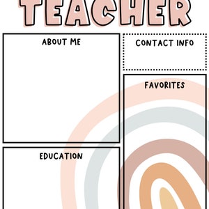 Meet the Teacher | Boho Theme | Editable Google Slides Canva - Etsy