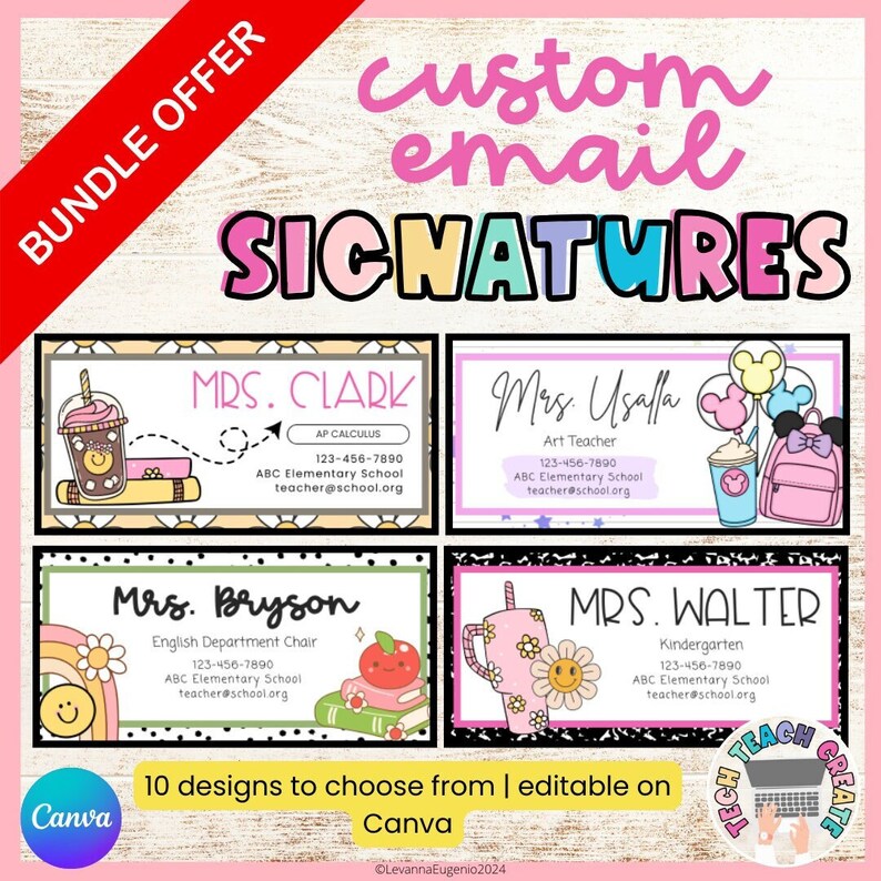 Email Signature Template | Editable on Canva - Etsy