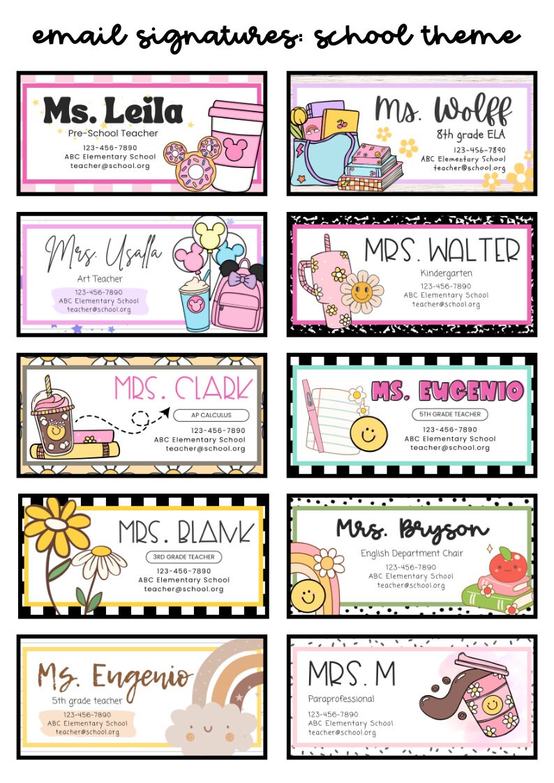 Email Signature Template | Editable on Canva - Etsy