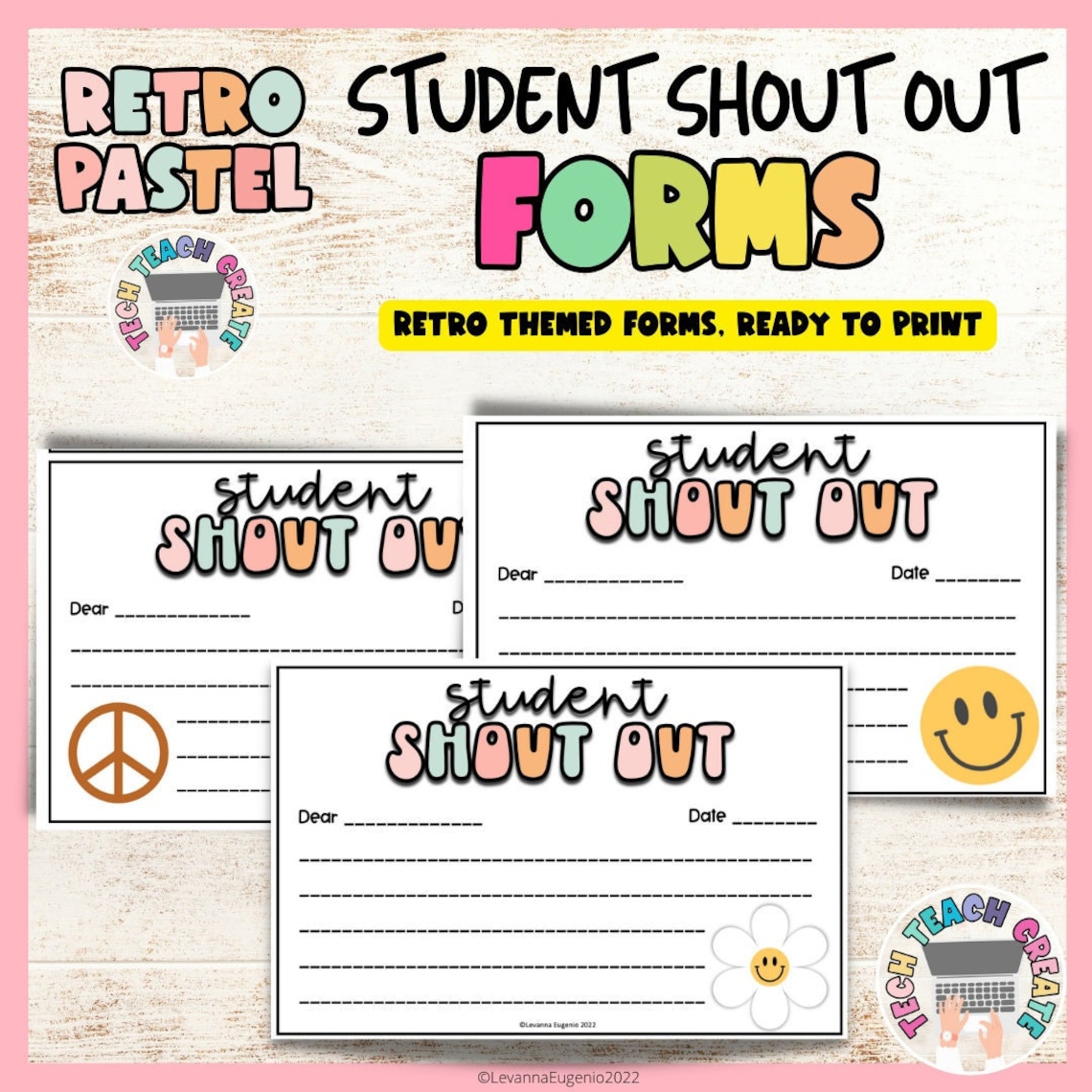 Student Shout Out Forms | Retro Themed - Etsy